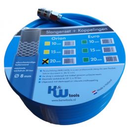 LUCHTSLANG BLAUW 20 MTR 8 MM KOMPLEET ORION SYSTEEM | K&W Tools